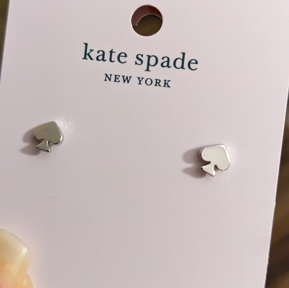 kate spade | Jewelry | Kate Spade Silver Signature Spade Stud Earrings ...